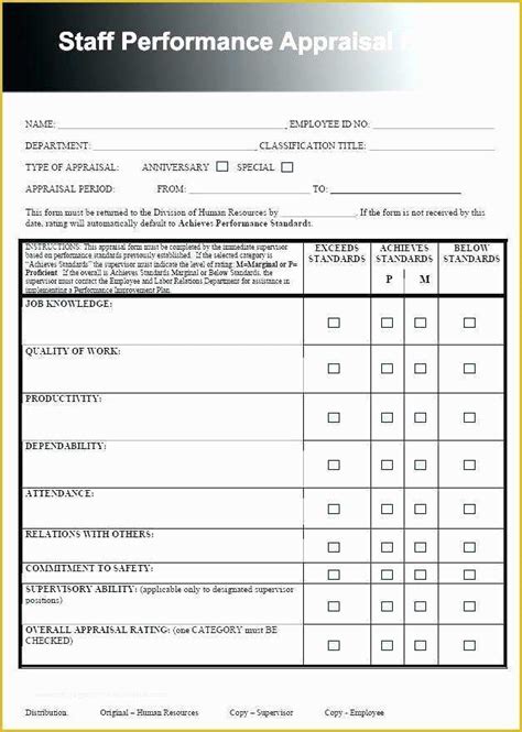 Performance Review Policy Template