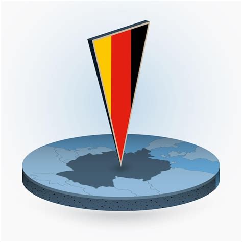 Premium Vector Germany Map In Round Isometric Style With Triangular
