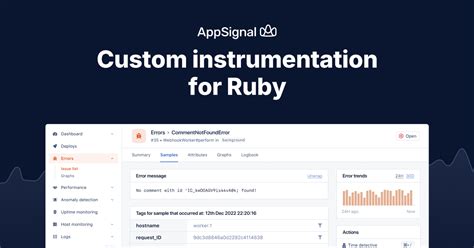 Custom Instrumentation For Ruby Appsignal Documentation