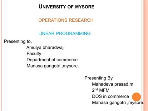 Linear Programing Pptx Programming Languages Computing