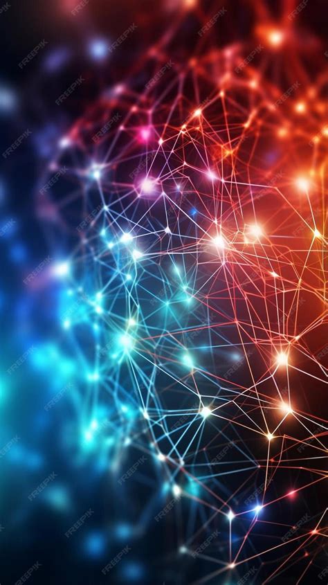 Premium Ai Image Abstract Neural Network D Illustration