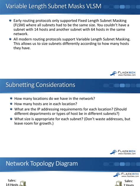 Vlsm Allows Variable Subnet Sizes Pdf Ip Address Internet
