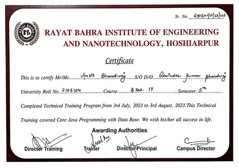 Ankit Bhardwaj On Linkedin I Have Successfully Completed My Training In Core Java And Database
