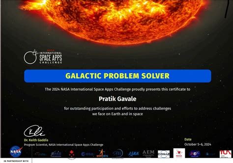 Pratik Gavale On Linkedin Spaceapps Nasa Spaceexploration