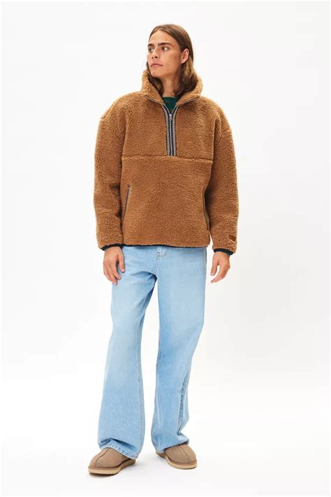 Ugg Uggbraid Half Zip Fleece Sweatshirt Urban Outfitters Canada