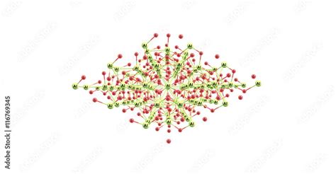Ruby Molecular Structure Isolated On White Stock Illustration Adobe Stock