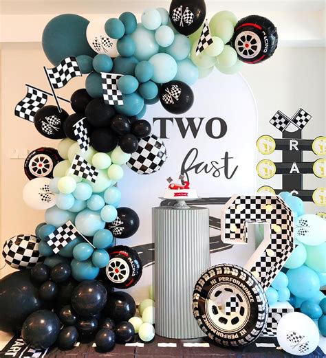 Race Car Party Balloons Arch Kit 177pcs Race Car Party