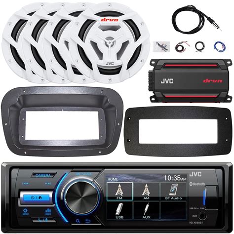 JVC KD X560BT Single DIN Marine Bluetooth USB AUX MP3 AM FM Digital Media Stereo Receiver W Spa