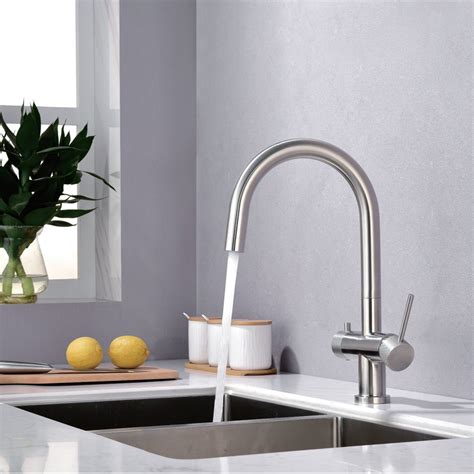 High End Modern Brushed Stainless Steel 304 Faucet Tap Lead Free