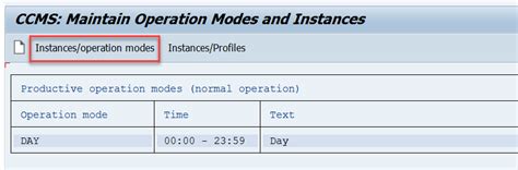Set Operation Mode In SAP System SAPCODES