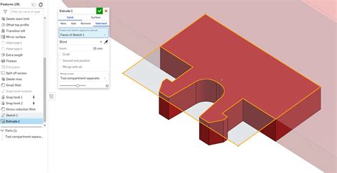 How To Design A Plastic Part That Has Been Stamped Or Pushed In Onshape