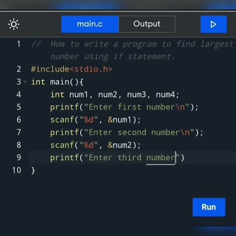 How To Write A Program To Find Largest Number Using If Statement In C
