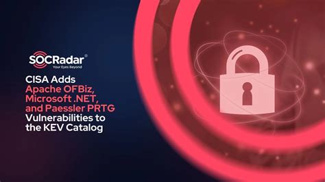 Cisa Adds Apache Ofbiz Microsoft Net And Paessler Prtg