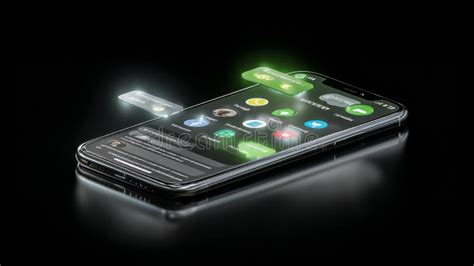 Exploring The Secure Digital Realm With A Smartphone Displaying Advanced Cybersecurity