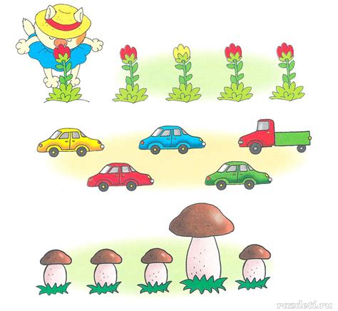 Задание по математике для детей 3 х лет Что лишнее Мурка должна отыскать в каждом ряду лишний