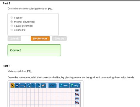 solved determine the molecular geometry of pf5 make a