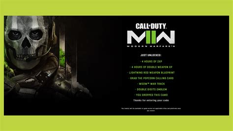 New MW Code Gives You Hours Of XP And You Can Claim It Twice