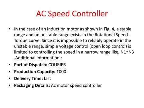 PPT Ac Motor Speed Control Ac Motor Speed Control Circuit Adept Motors PowerPoint