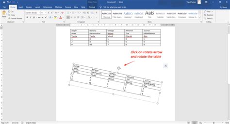 How To Rotate A Table In Word Easy Methods Enhau