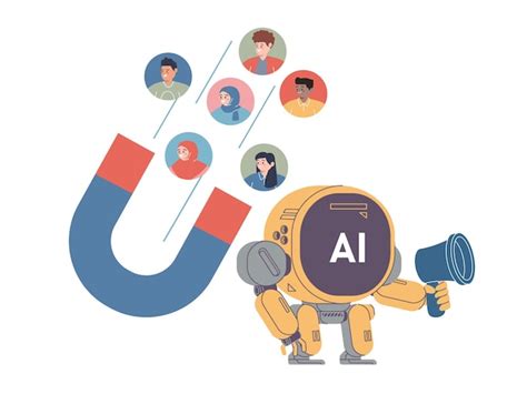 premium vector ai artificial intelligence for marketing attract magnet capture audience