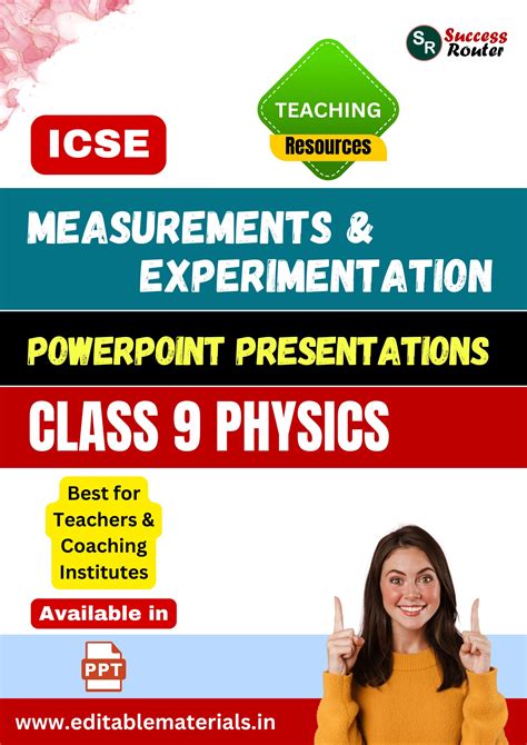 Measurements And Experimentation PPT For ICSE Class Physics For Teaching Editable Materials