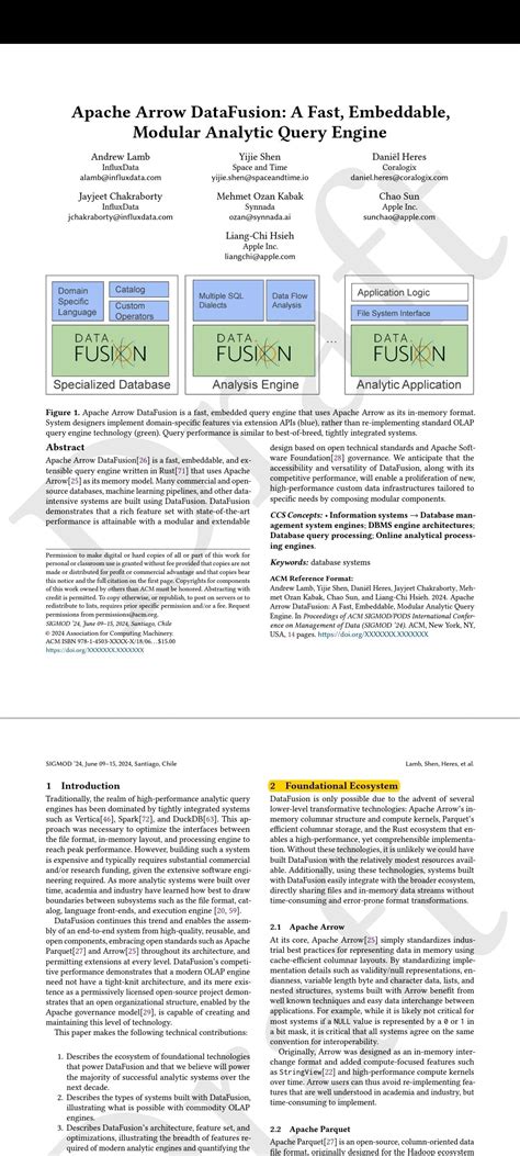 Jeevananthan S On Linkedin Im Currently Reading Apache Arrow Datafusion Sigmod24 Draft Paper I