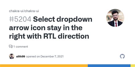 select dropdown arrow icon stay in the right with rtl direction · issue 5204 · chakra ui chakra