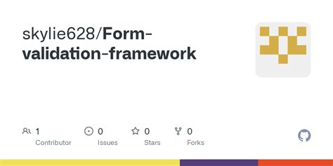 Github Skylie628form Validation Framework