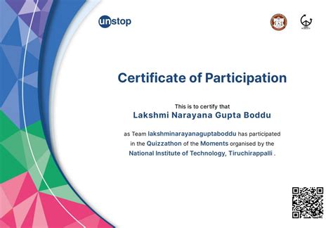 lakshmi narayana gupta boddu on linkedin certificate of participation