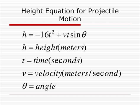 Ppt Trigonometric Equations With Projectile Motion Powerpoint