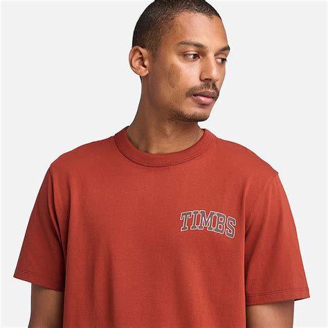Timbs Graphic T Shirt For Men In Red