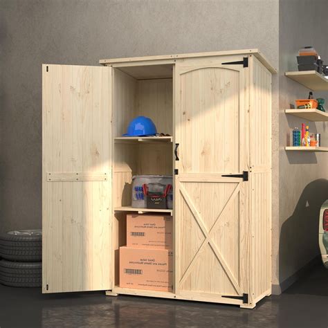 Yodolla Large Outdoor Wooden Storage Shed With Waterproof Roof