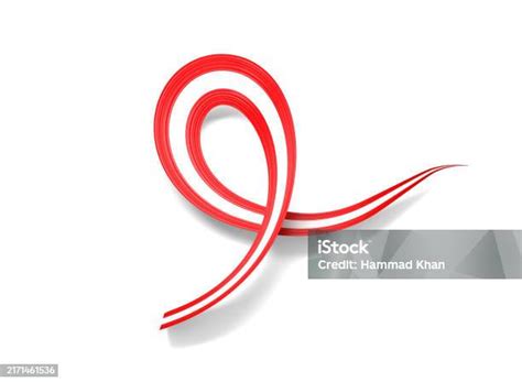 오스트리아의 3d 국기 흰색 배경에 오스트리아의 반짝이는 물결 모양 인식 리본 국기 3d 일러스트 레이 션 3차원 형태에 대한 스톡 사진 및 기타 이미지 Istock