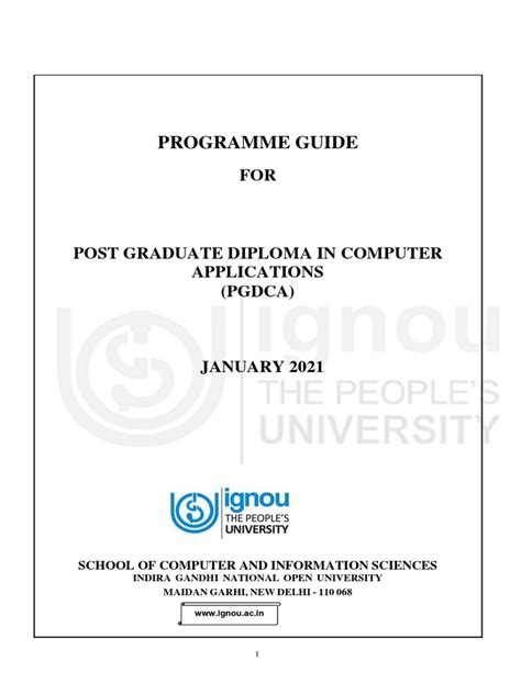 Pgdca New Programme Guide Jan 2021 Pdf Pointer Computer