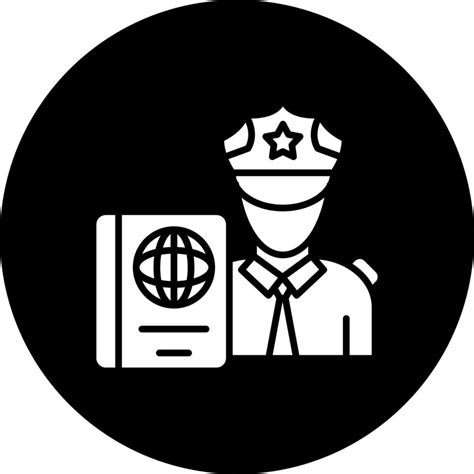 Passport Control Vector Icon Style 22615808 Vector Art At Vecteezy