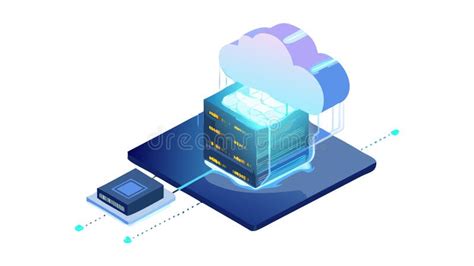 Cloud Server Data Transfer Digital Cloud Computing Vector Design Generative Ai Stock Vector