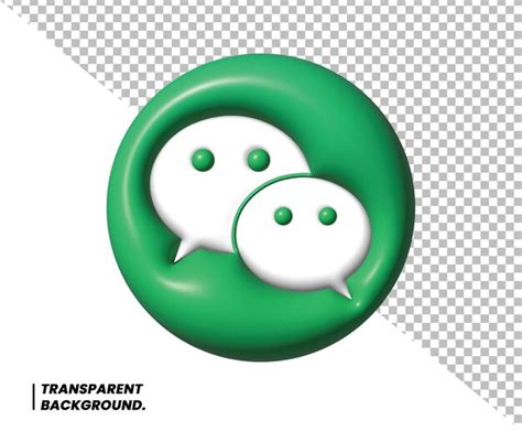 Premium Psd Wechat 3d Render Icon