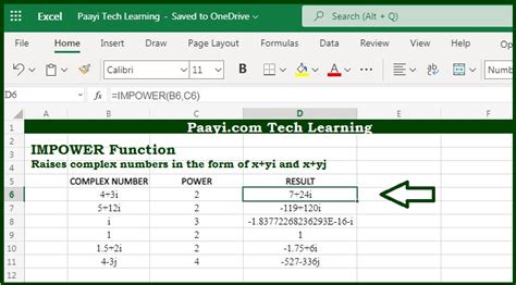 Learn How To Use Microsoft Excel IMPOWER Function Paayi Tech