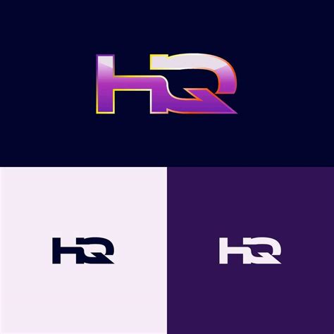 Hq Initial Logo With Gradient Style For Brand Identity 29109885 Vector