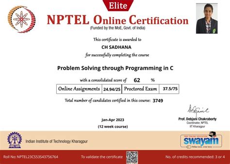 Sadhana Chintala On Linkedin Nptel Professionaldevelopment