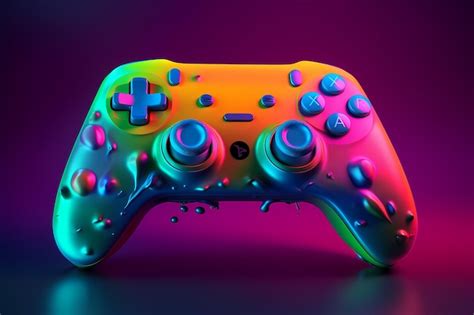 Premium Ai Image A Colorful Game Controller 3d Rendering With