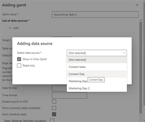 configure gantt chart virtosoftware guides and docs