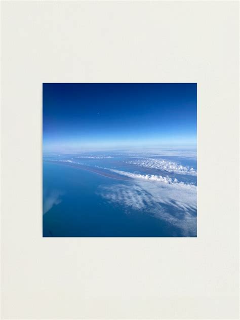 Lámina Fotográfica «océano Azul Cielos Azules Sobre El Golf De México Ee De Aviation Ts