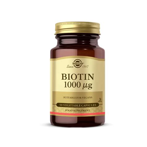 Solgar Biotin 1000 mg 50 Kapsül - Vitamin-Mineral - Solgar Ürünleri ...