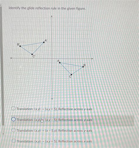 [solved] identify the glide reflection rule in the given figure a b c