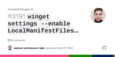 `winget Settings Enable Localmanifestfiles` Does Not Work When Admin Is Separate User · Issue