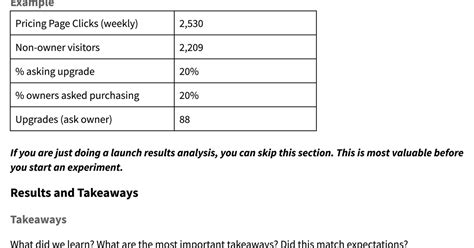 Experiment Design And Documentation Template At Slack
