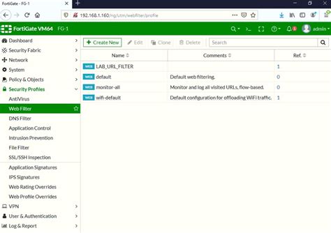 My Cybersecurity Journal FortiGate Web Filtering Static