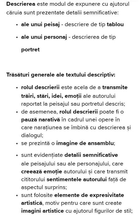 Urgenttrasaturi La Textul Descriptivtextul Descriptiv Literar Exempledau Coroana Si