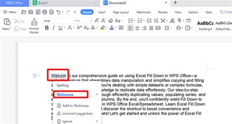 How To Use Excel Filldown In Wps Office Easy And Simple Way Wps
